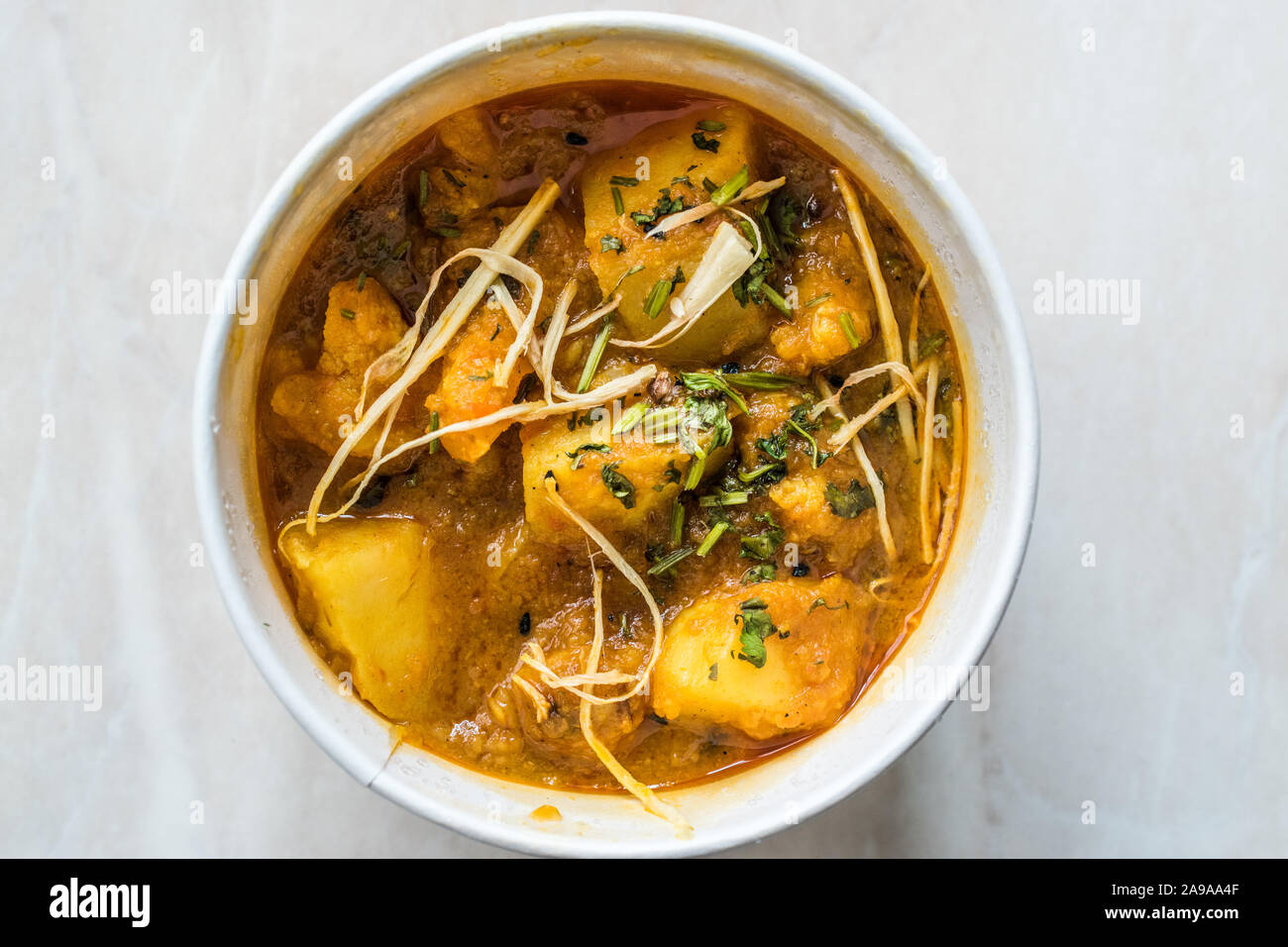 Take Away Indian Food Spicy Masaledar Aloo Gobi with Soybean Sprouts ...