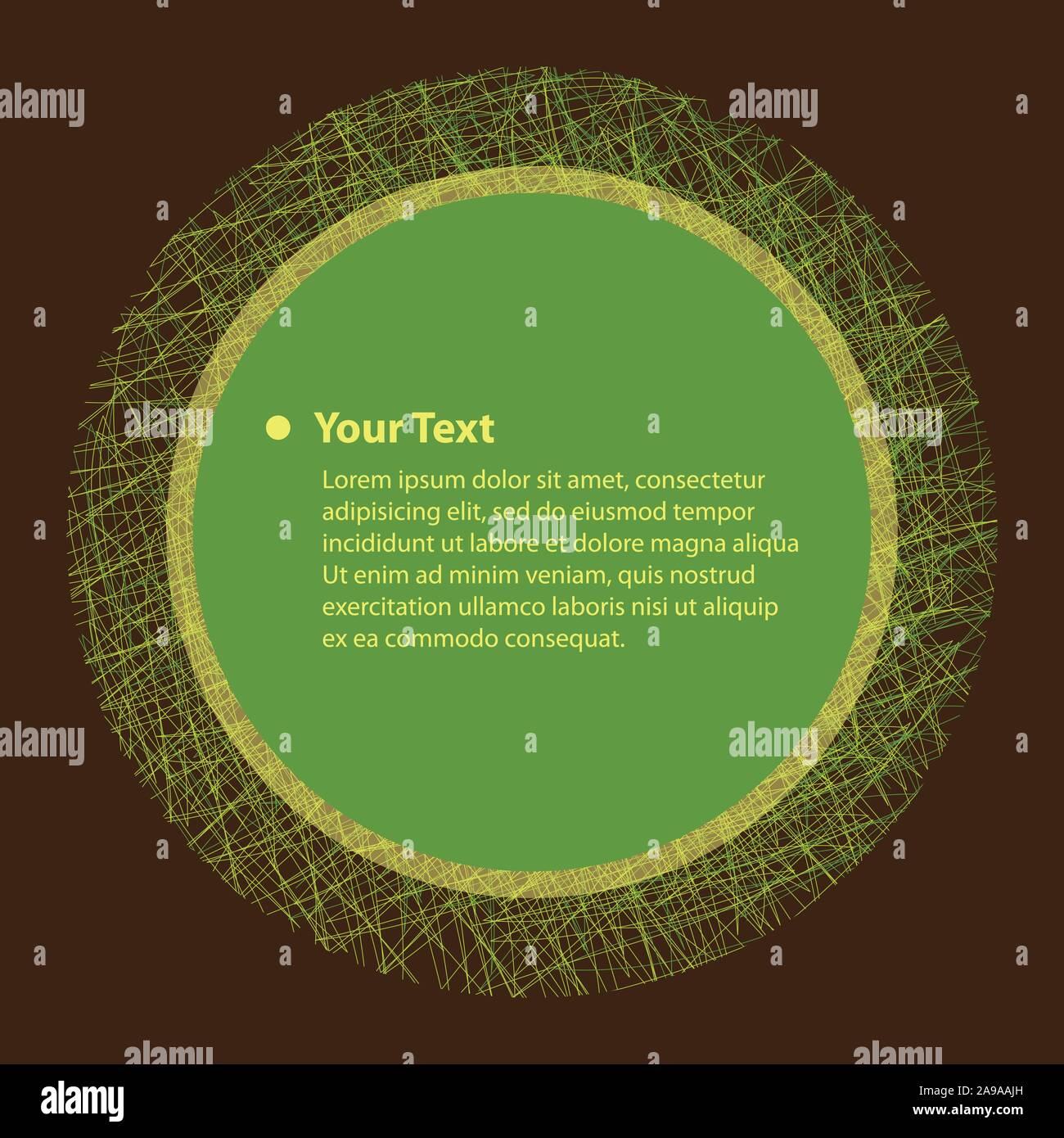 Round Poster Or Billboard Background Vector With Zigzag Lines and Place ...