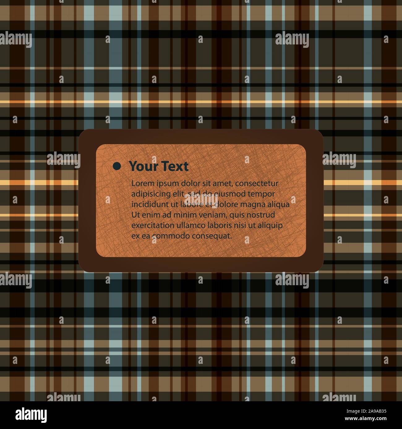 Checkered Abstract Brown Background with Place for Text - Vector Stock ...