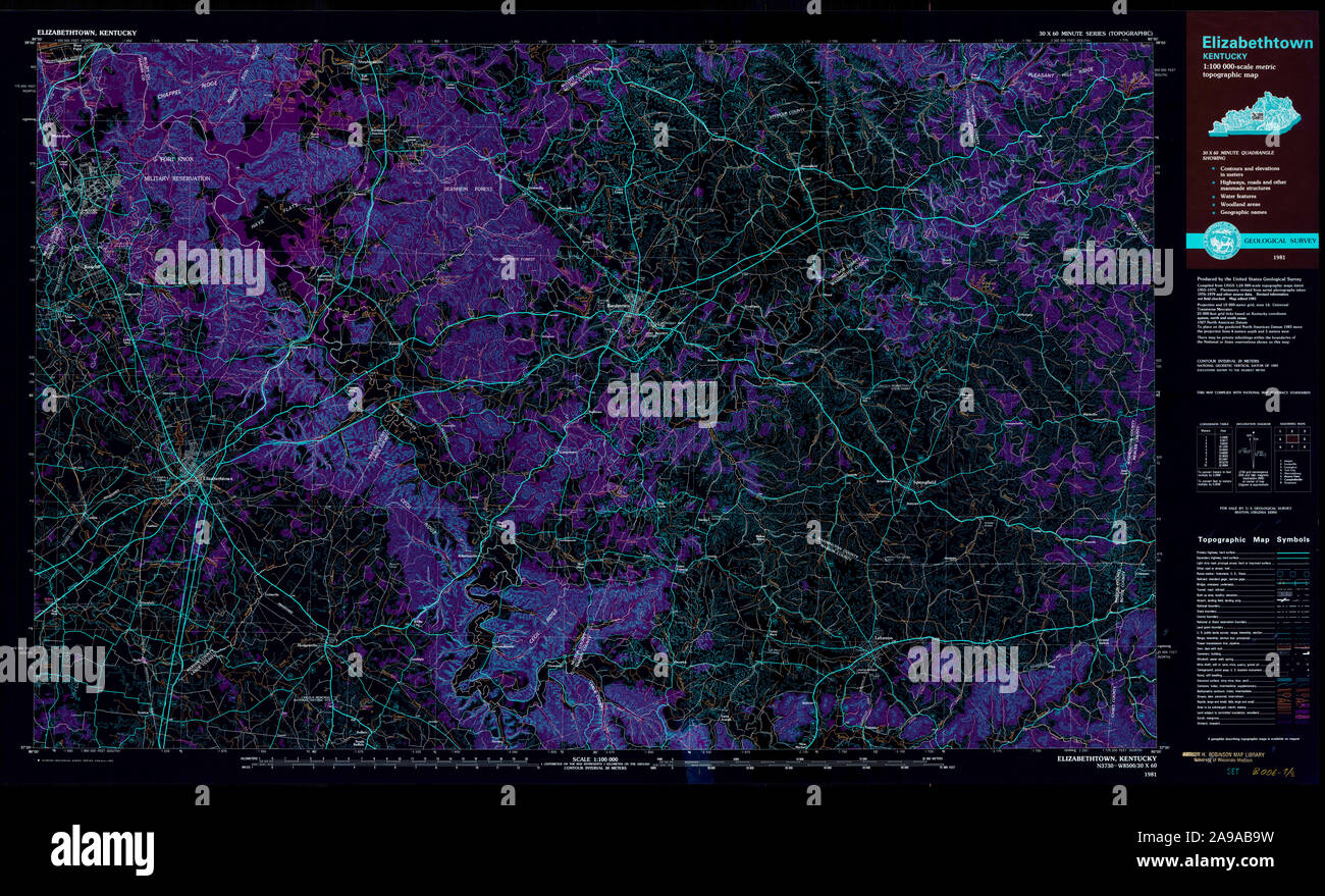 Map of elizabethtown kentucky hi-res stock photography and images - Alamy
