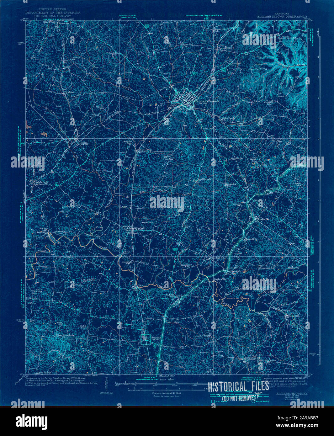 Map of elizabethtown kentucky hi-res stock photography and images - Alamy