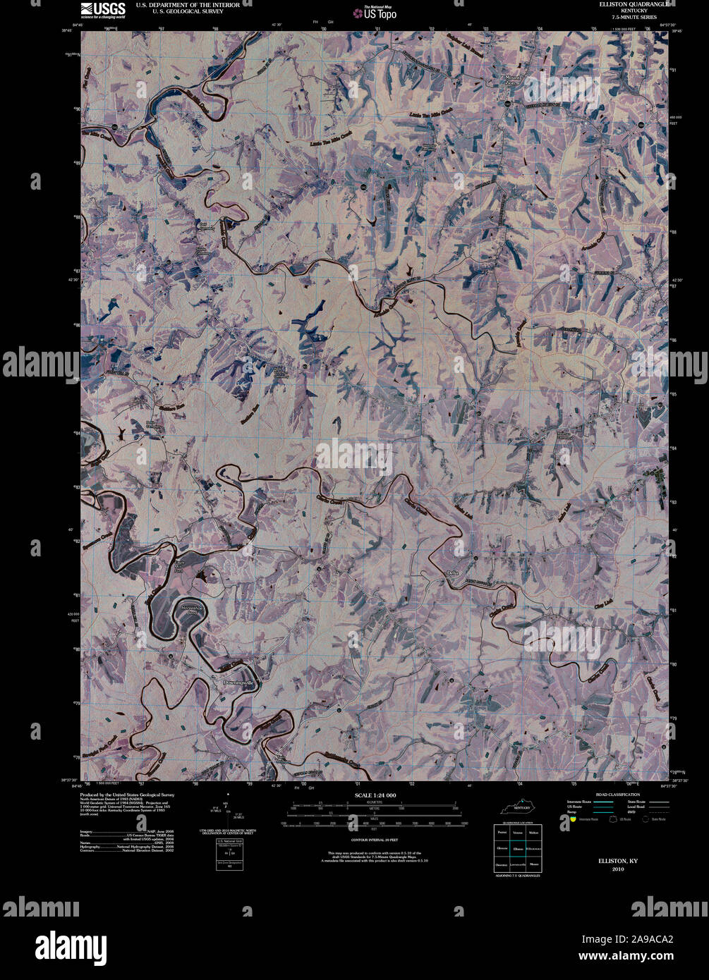 Elliston map hi-res stock photography and images - Alamy