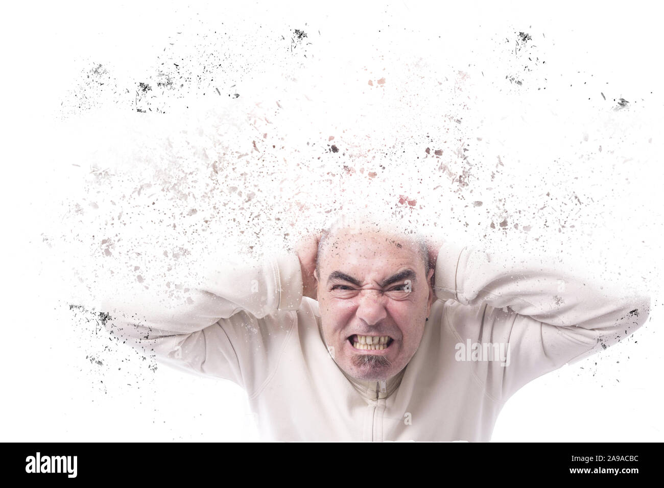 Man stressed woman background Cut Out Stock Images & Pictures - Alamy