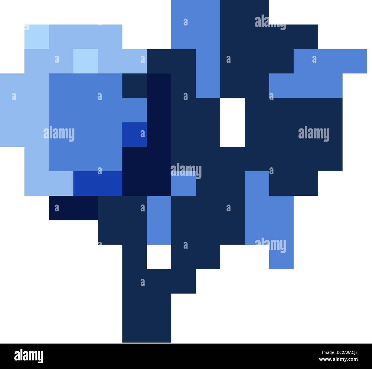 Blue balloon popped on white background illustration Stock Vector Image ...