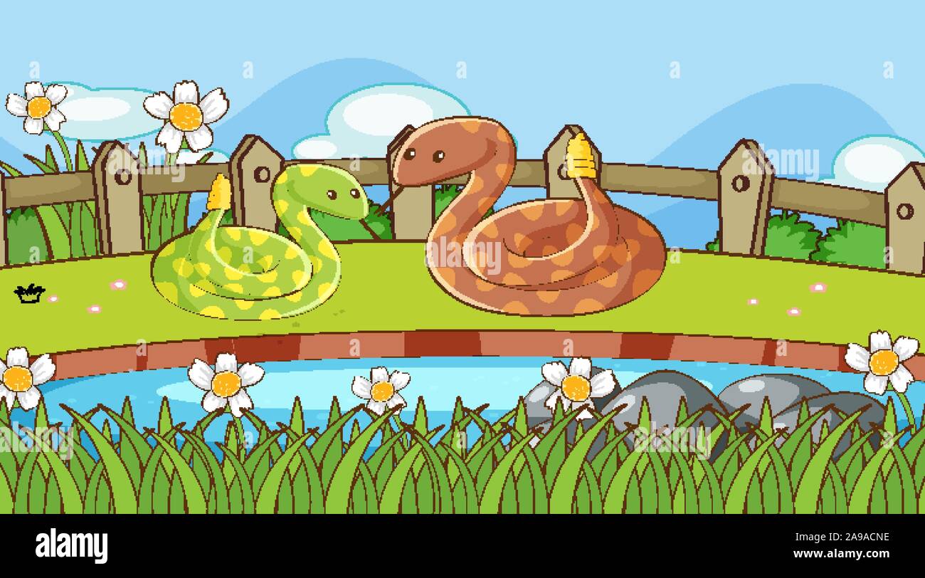 Snakes garden Stock Vector Images - Alamy