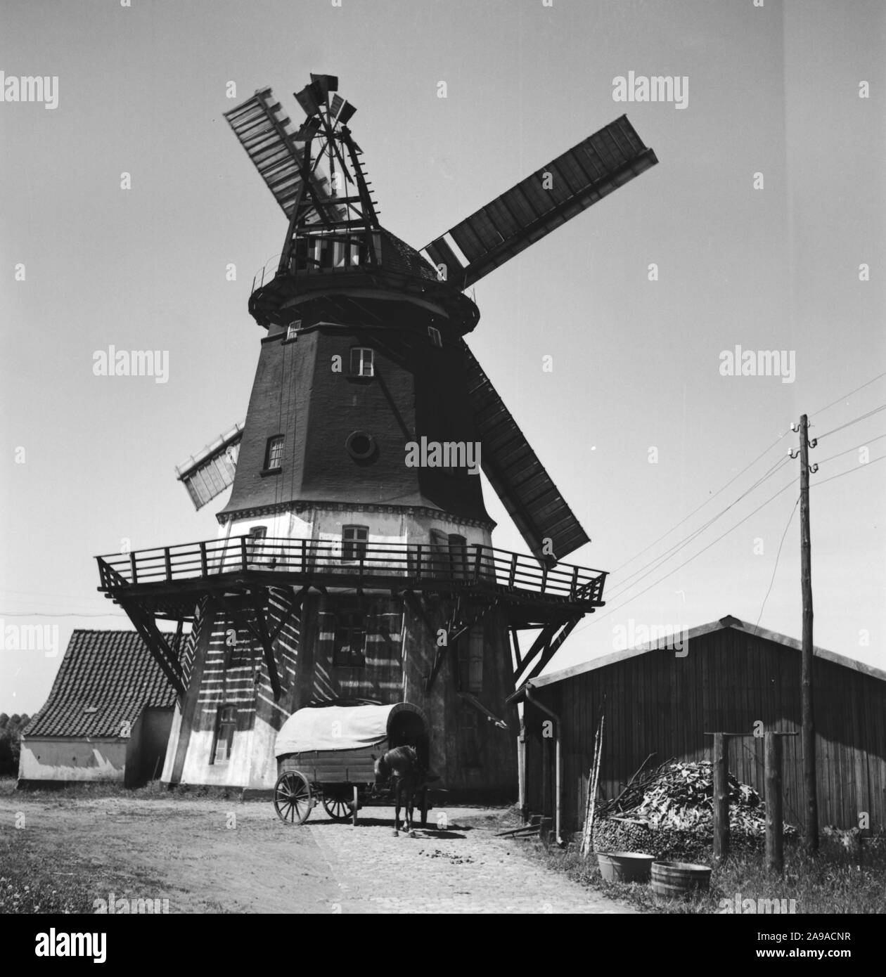 A wind mill in the countryside, Germany 1930s Stock Photo - Alamy