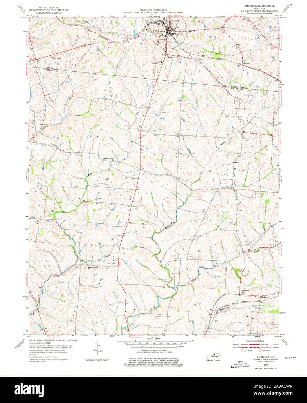 Map Of Eminence High Resolution Stock Photography and Images - Alamy