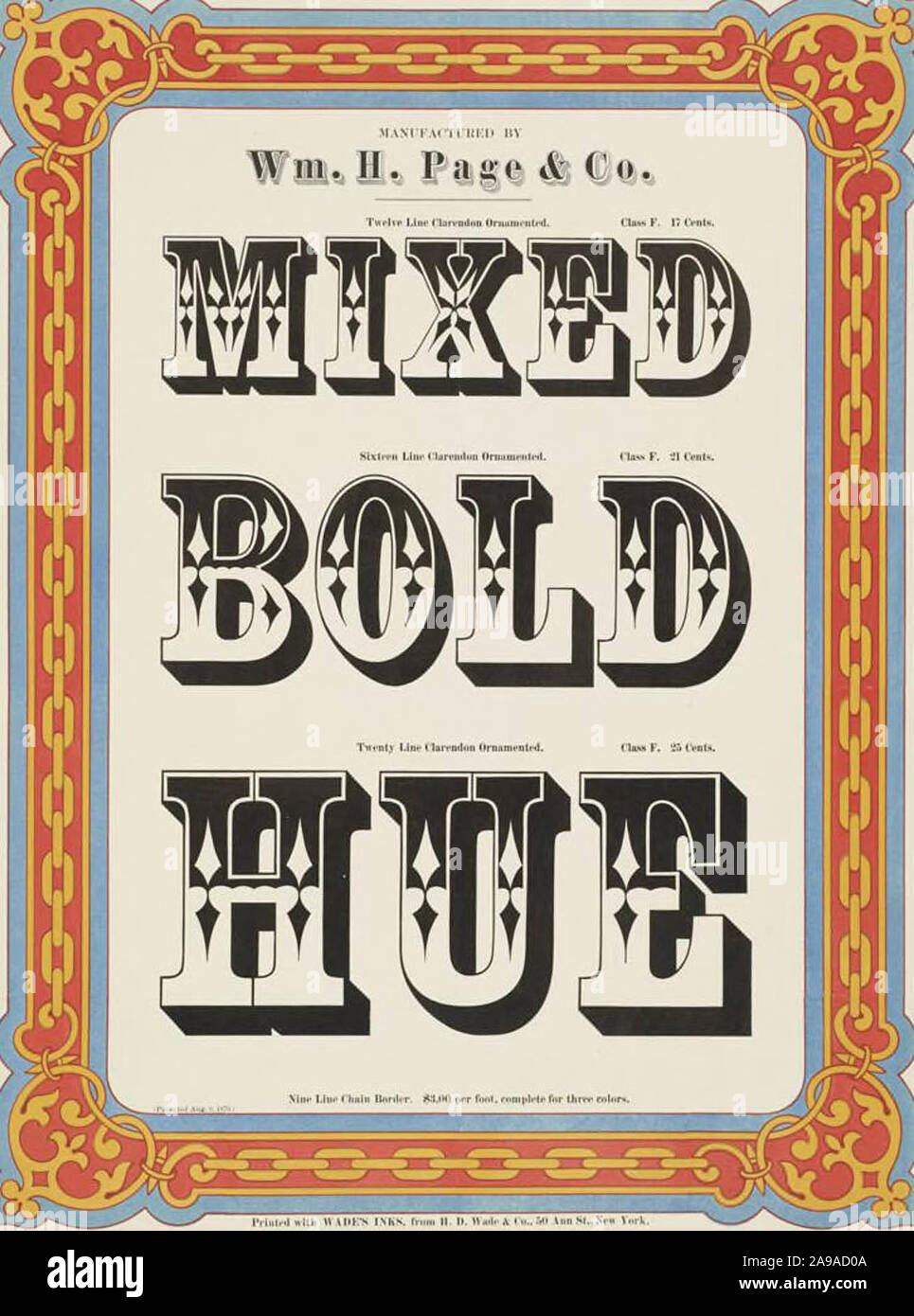 "Specimens of chromatic wood type, borders, etc. manufactured by Wm. H ...