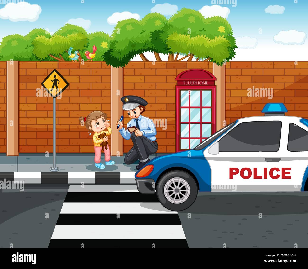 Small town traffic police Stock Vector Images - Alamy