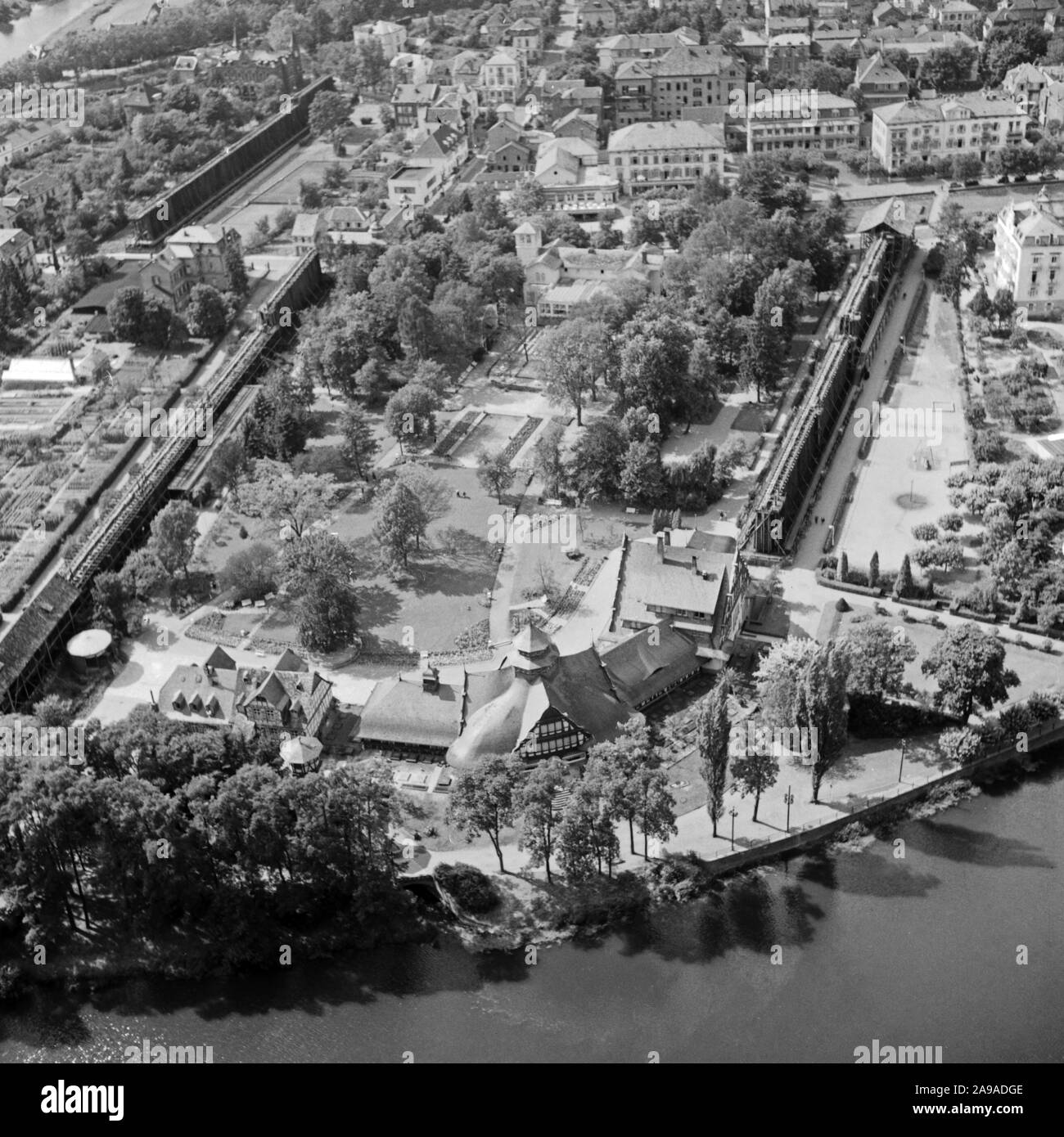 In the valley of river Nahe near the city of Bad Muenster am Stein ...