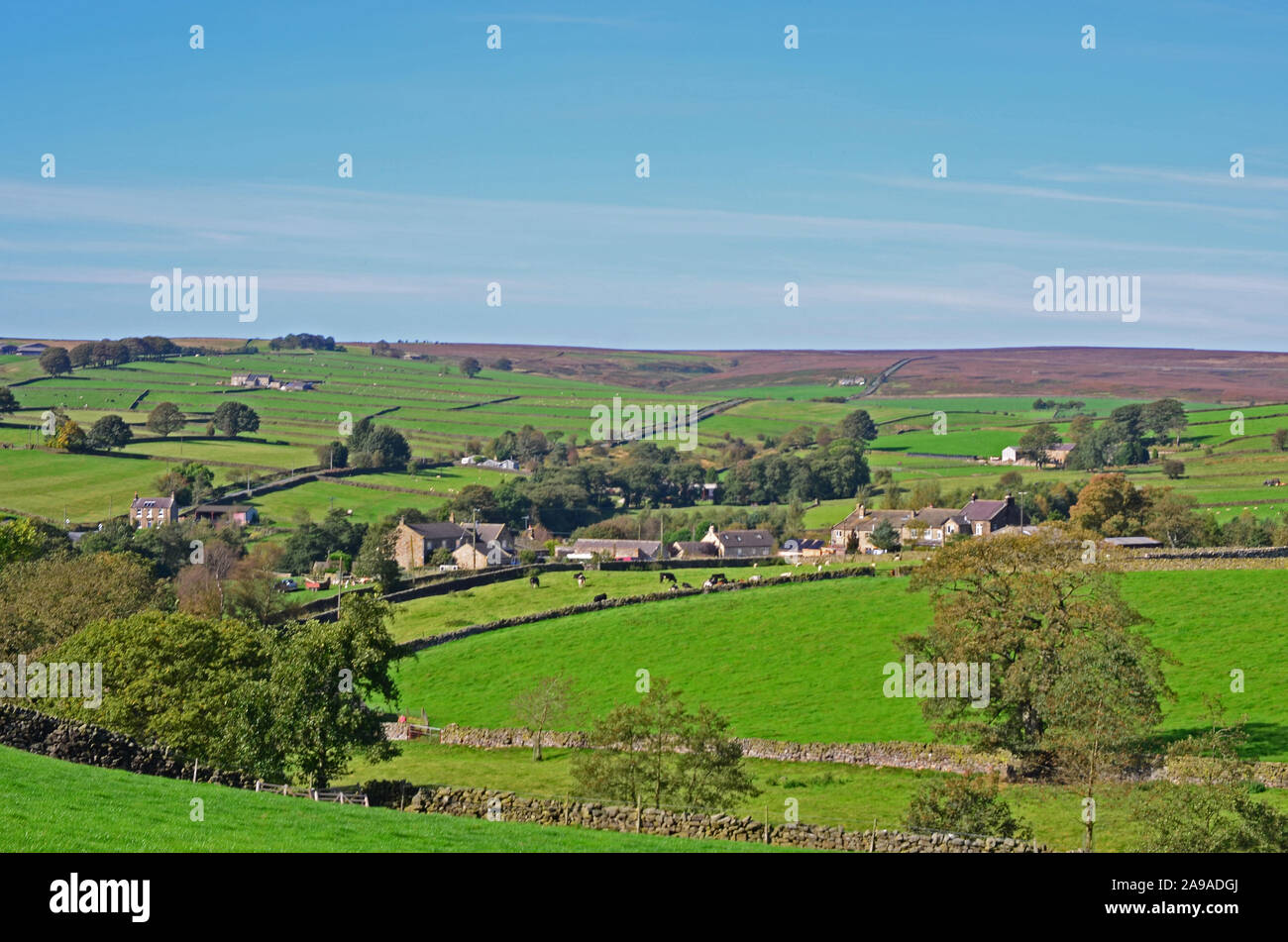 Hamlet of Fell Beck, Nidderdale, North Yorkshire Stock Photo - Alamy
