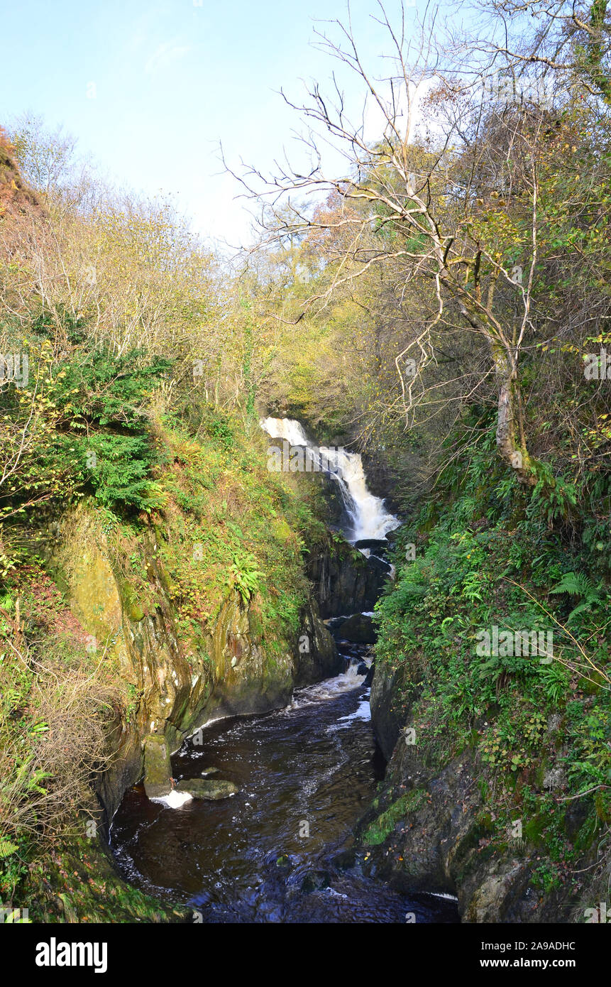 Pecca falls on the river Twiss, Ingleton , North Yorkshire Stock Photo ...