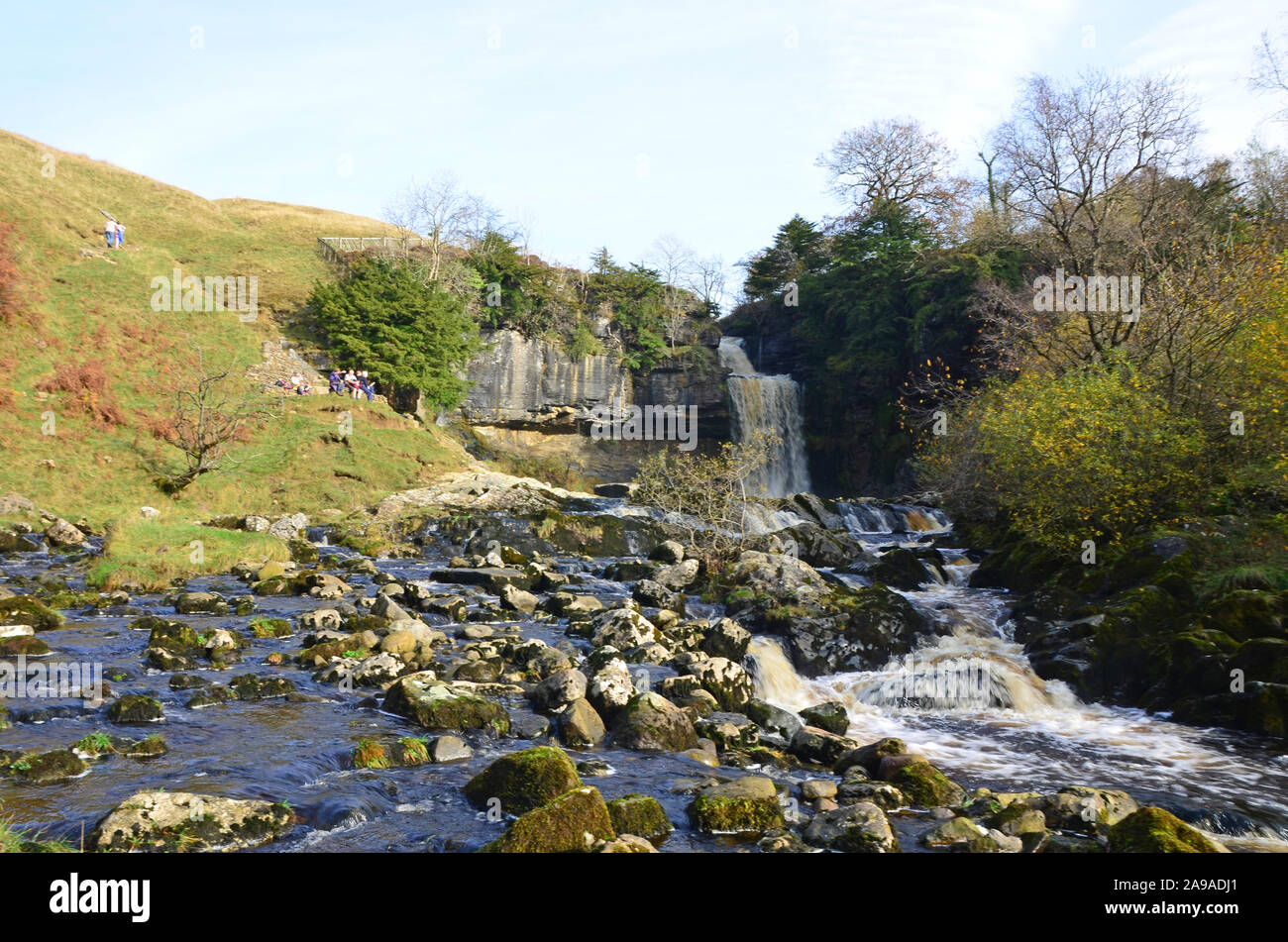 Thornton Force on the river Twiss, Ingleton, North Yorkshire Stock ...