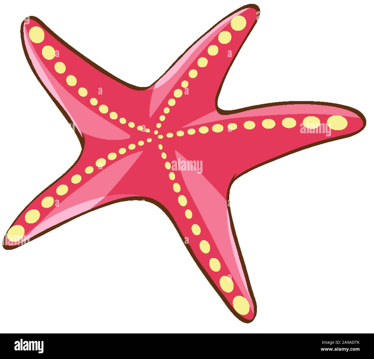 Red starfish on white background illustration Stock Vector Image & Art ...