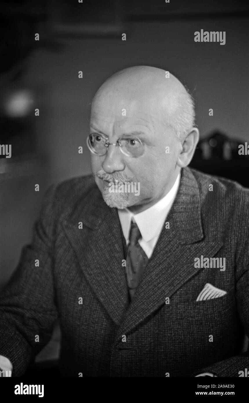 Original caption: The current Rector of the German University in Prague ...