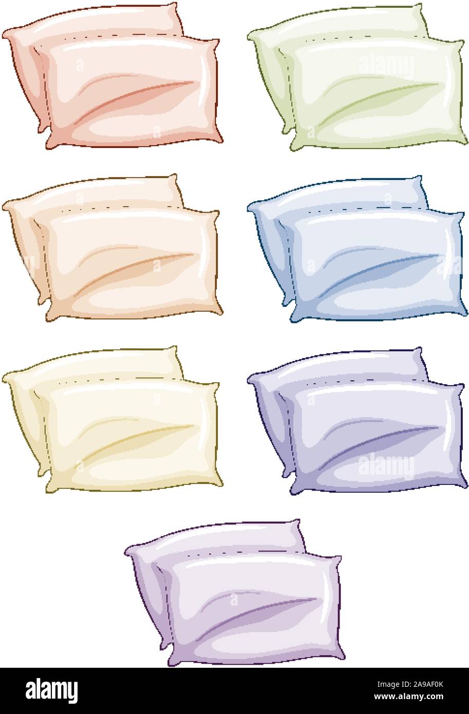 Pillows in different colors illustration Stock Vector Image & Art - Alamy