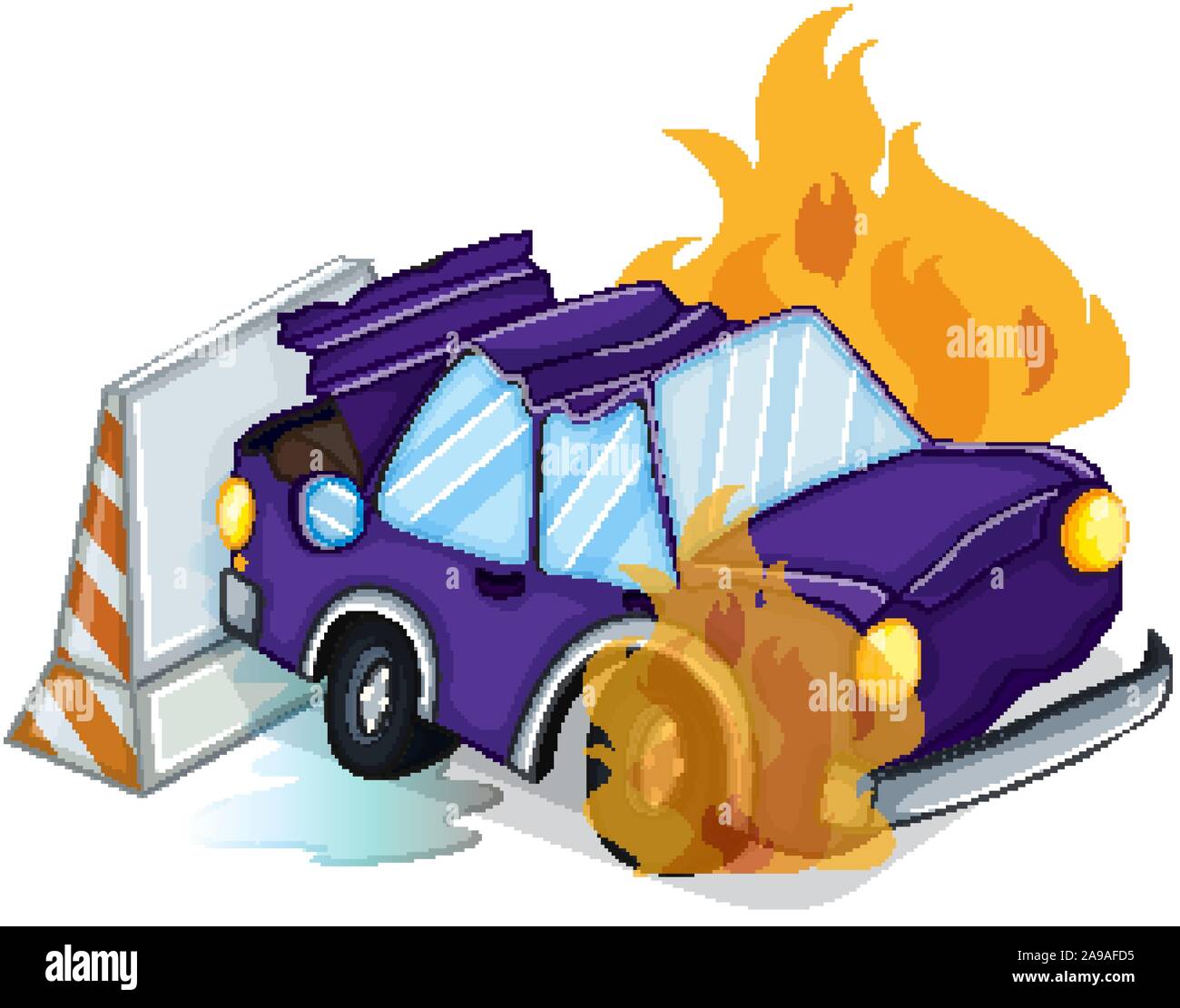 Fire accident scene Cut Out Stock Images & Pictures - Alamy