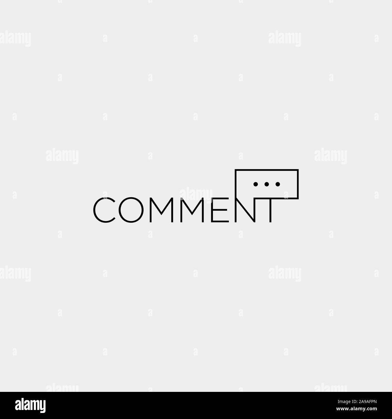 Comment Talk Logo Icon Template Vector Design Stock Vector Image & Art ...