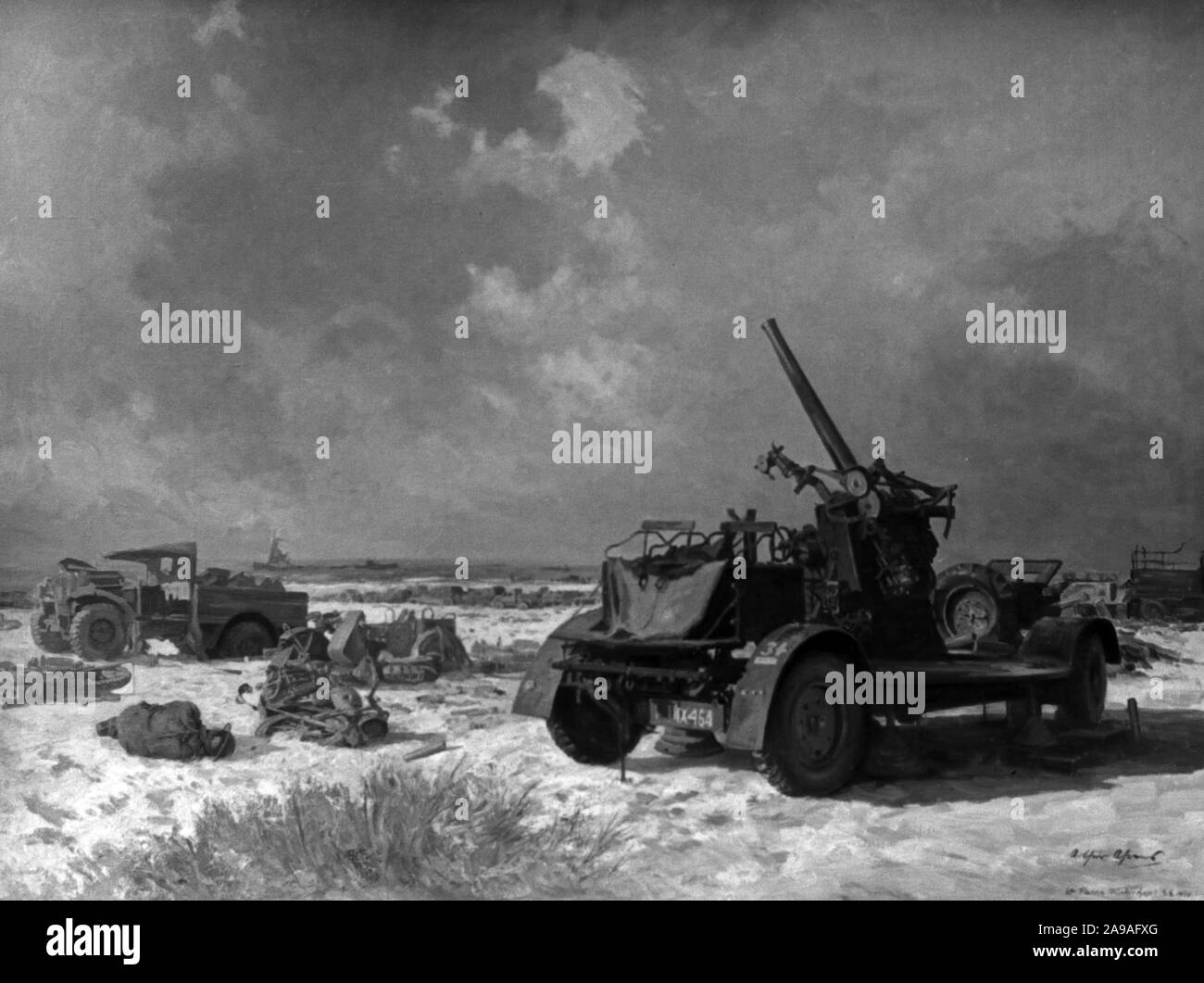 Artwork from the exhbition "War and Art", launched by the OKW at ...