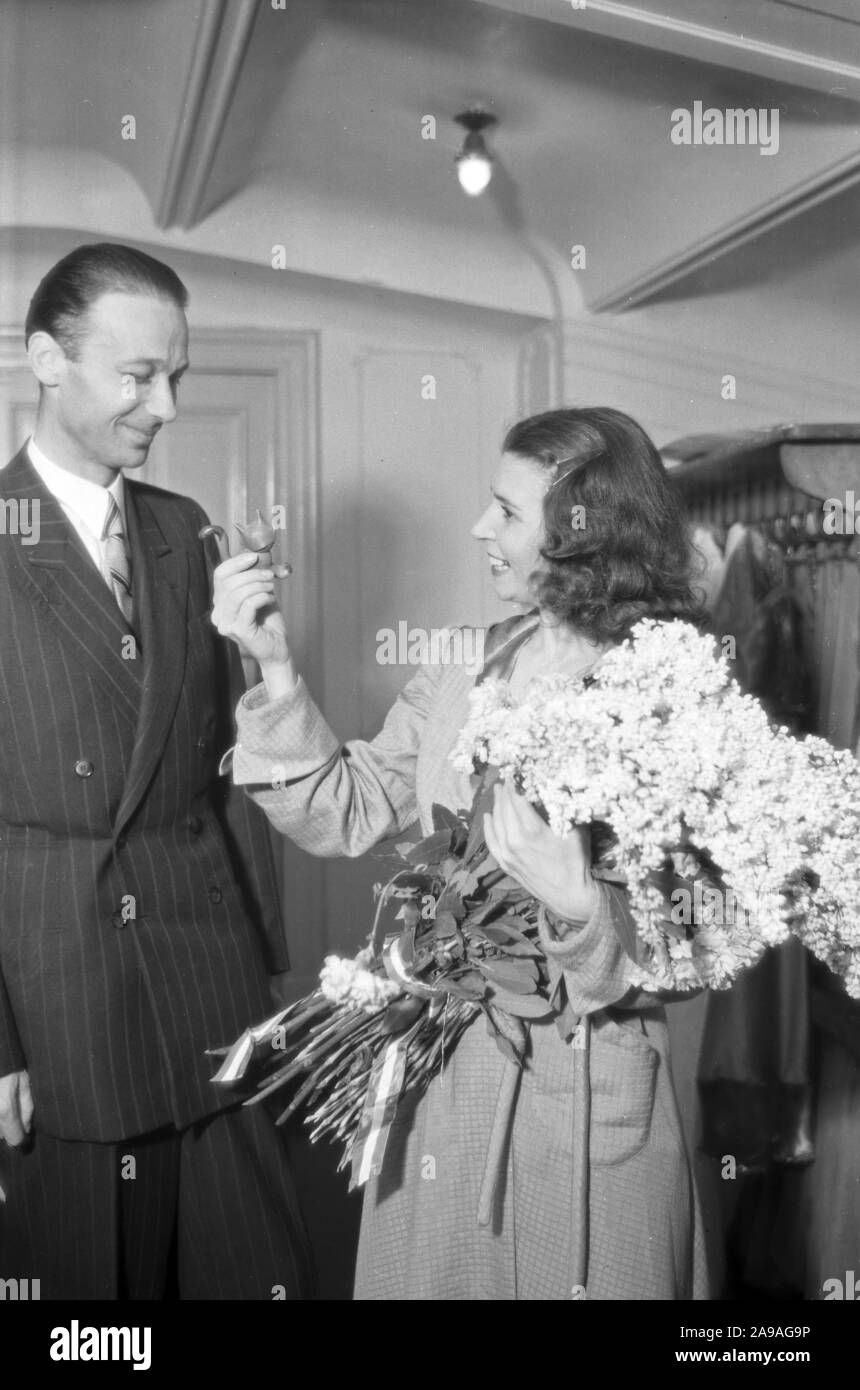 Croatian dancer Mercedes Goritz Pavelic with her husband Hellmut at ...