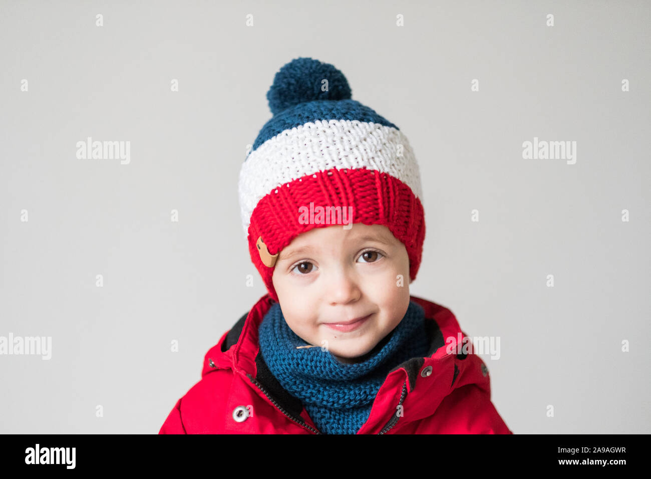 cute kid in winter time Stock Photo - Alamy