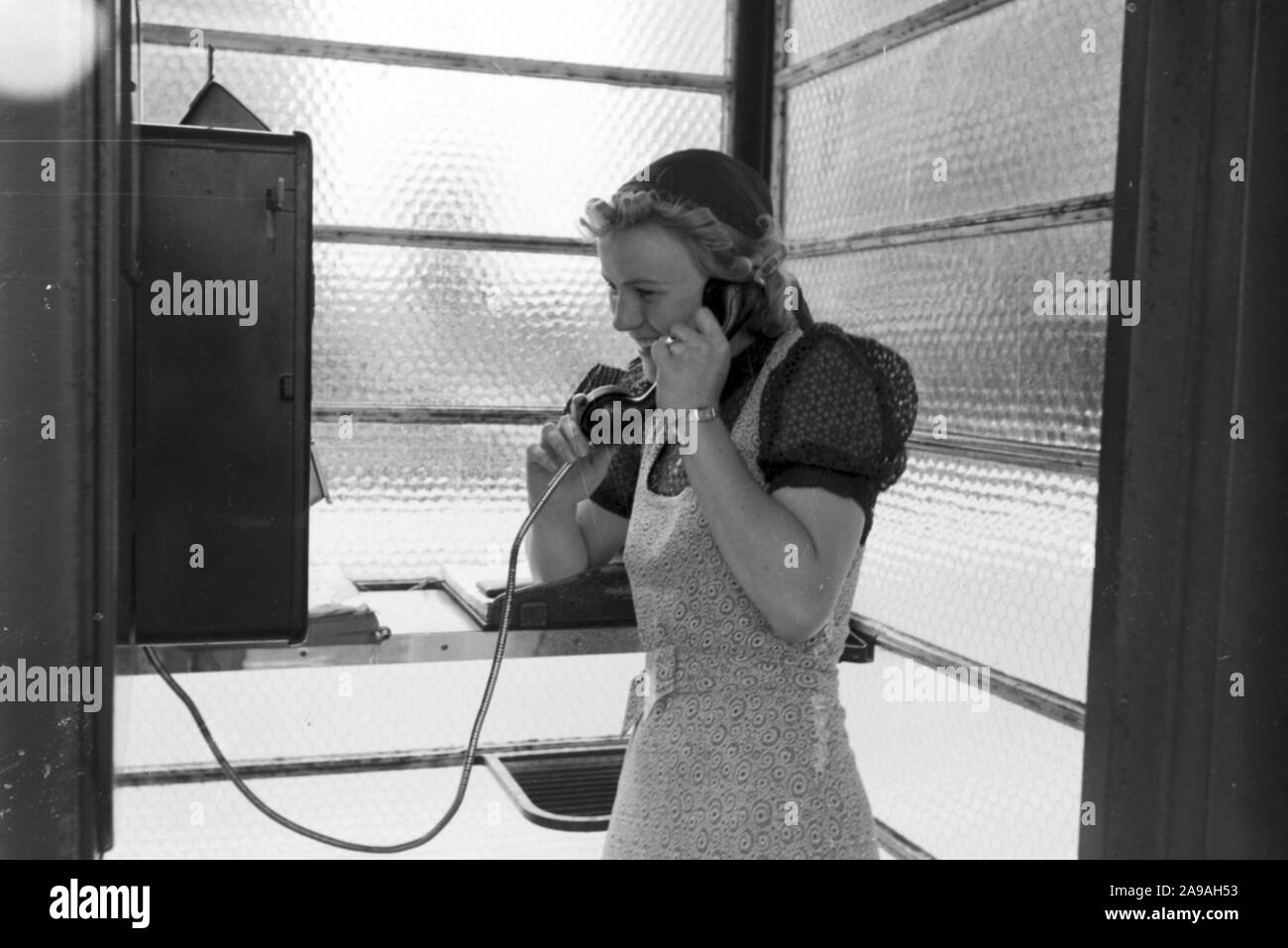 German telephone booth Black and White Stock Photos & Images - Alamy