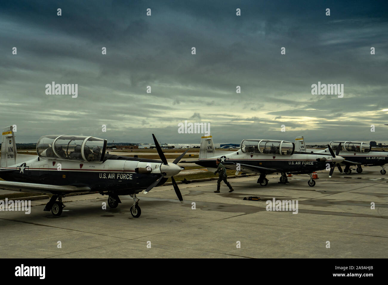Members from the 8th Flying Training Squadron(FTS) performed a 4-ship ...
