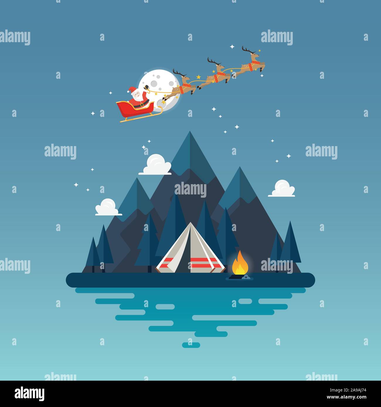 Happy camper night camp Stock Vector Images - Alamy