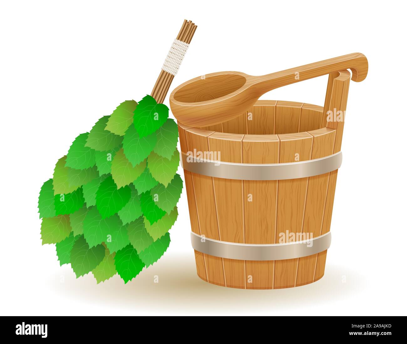 accessories for steam bath or sauna vector illustration isolated on ...