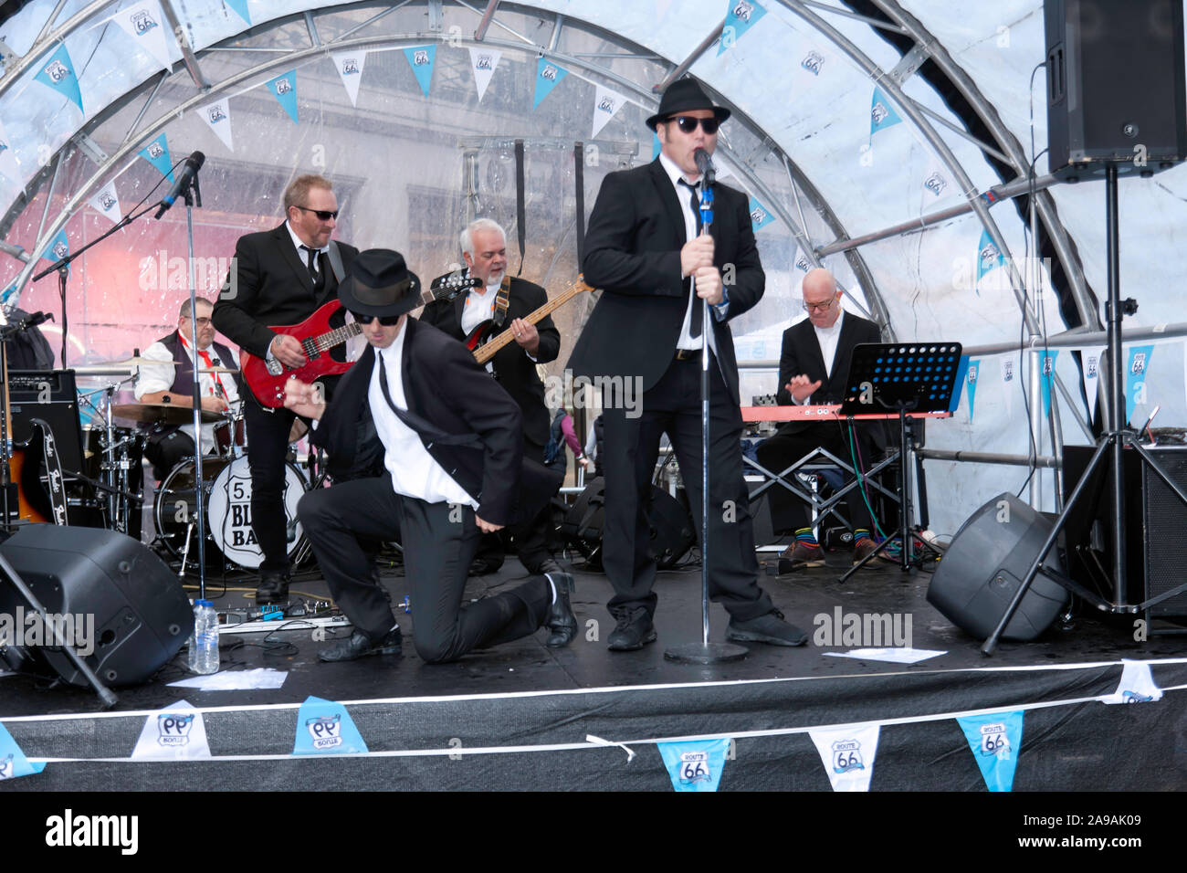 Colin Elsam alias “Joliet Jake Blues”, and Ricky Owen as “Elwood J ...