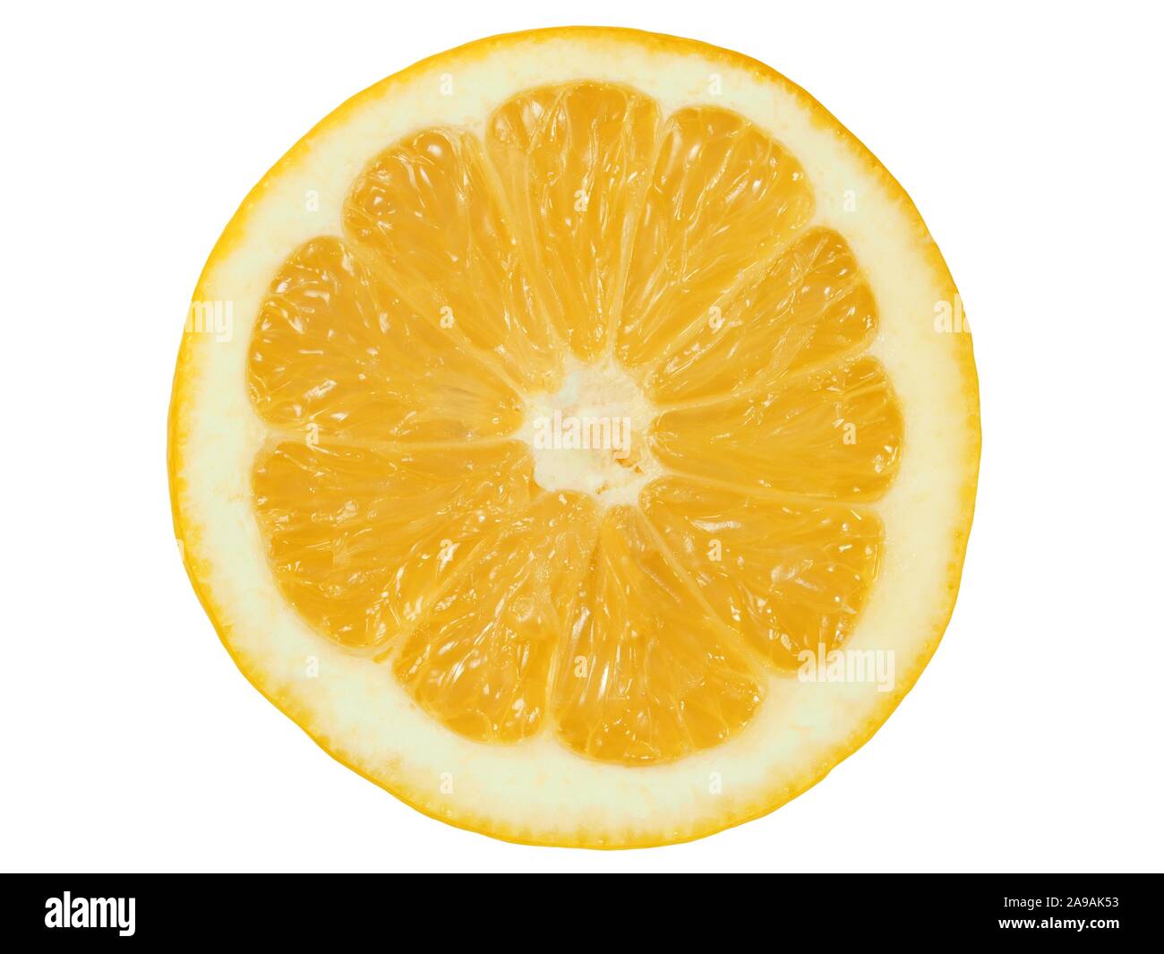 Juicy lemon slice isolated on white background Stock Photo - Alamy