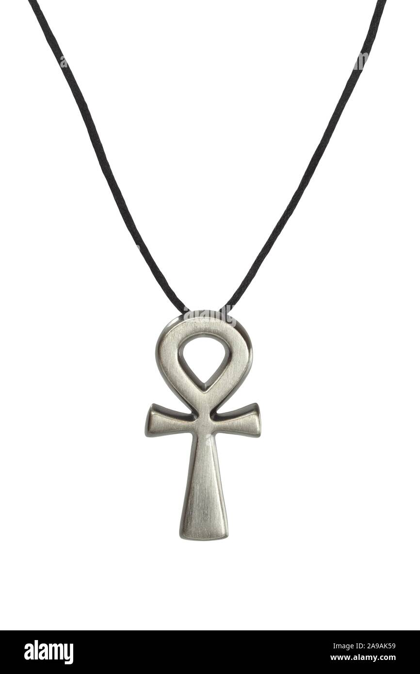 Hanging ankh isolated on white background Stock Photo - Alamy