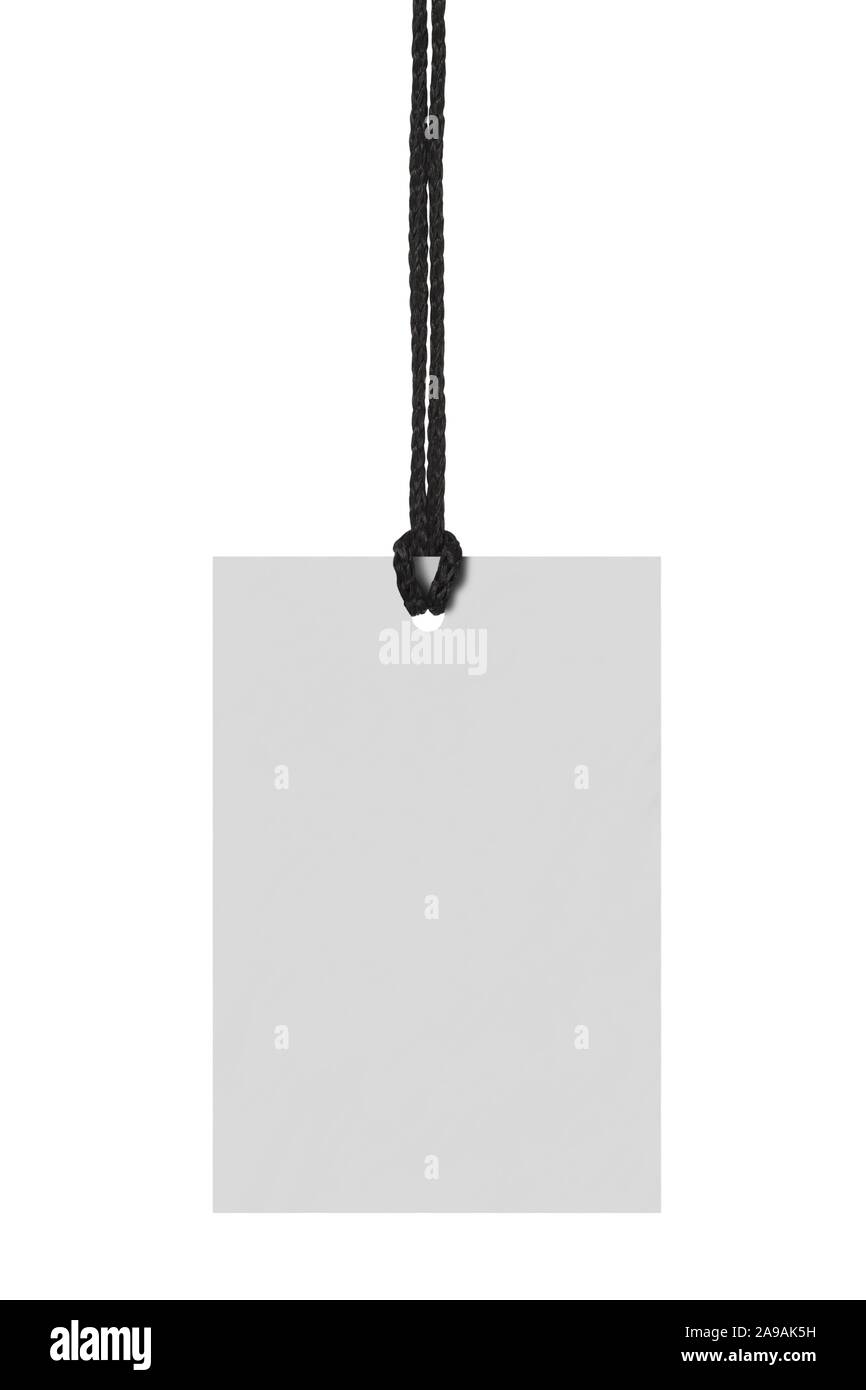 Blank price tag on white background Stock Photo - Alamy