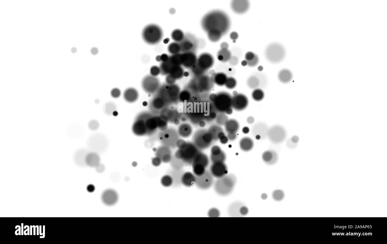 3d Rendering Black Blurry Spots Create Bokeh Computer Generated