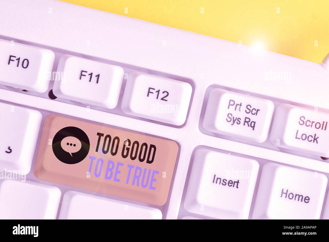 Conceptual hand writing showing Too Good To Be True. Concept meaning Extraordinarily Fantastic ...