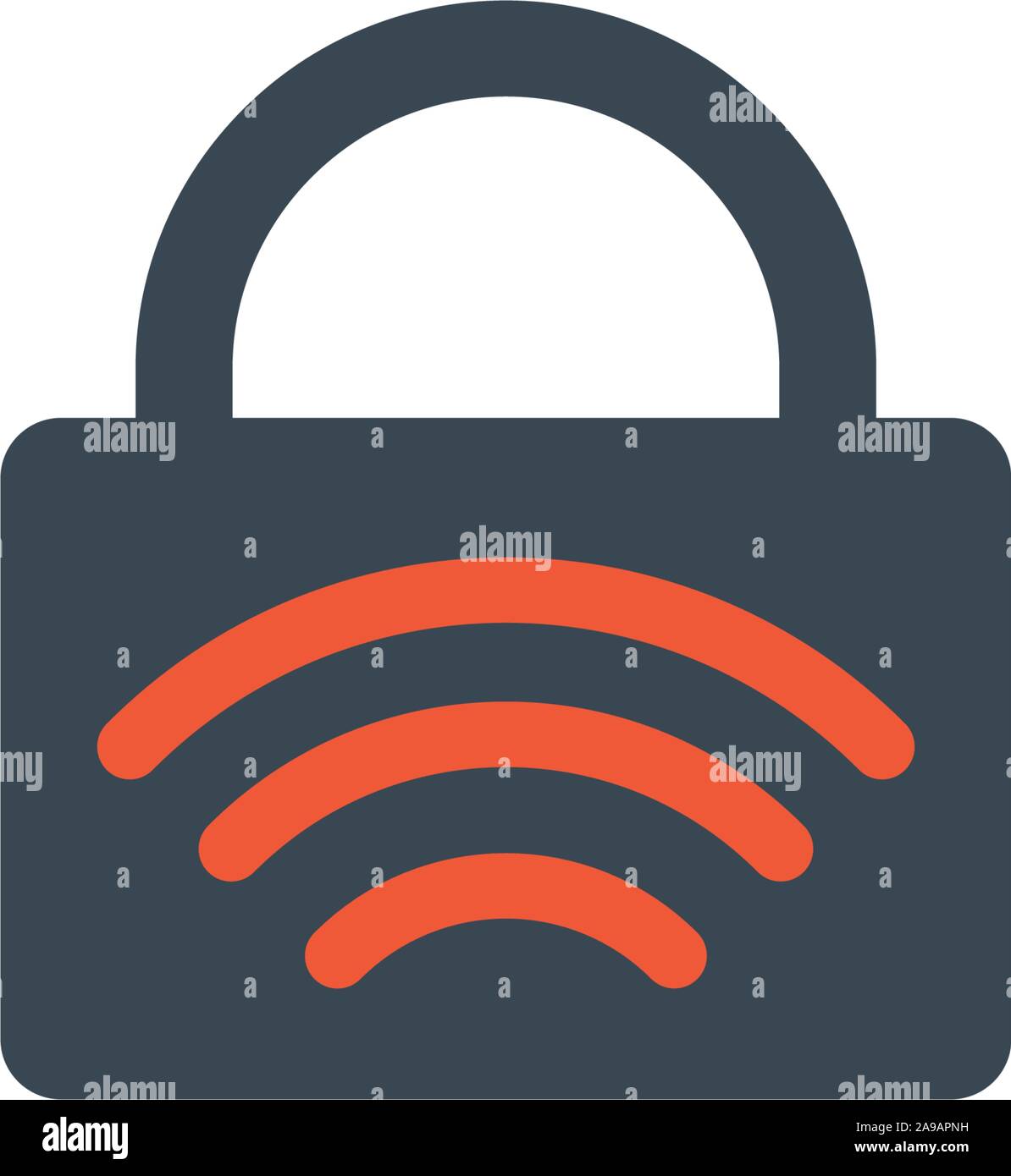 Wireless remote lockunlock system. Lock and wifi symbol for devices ...