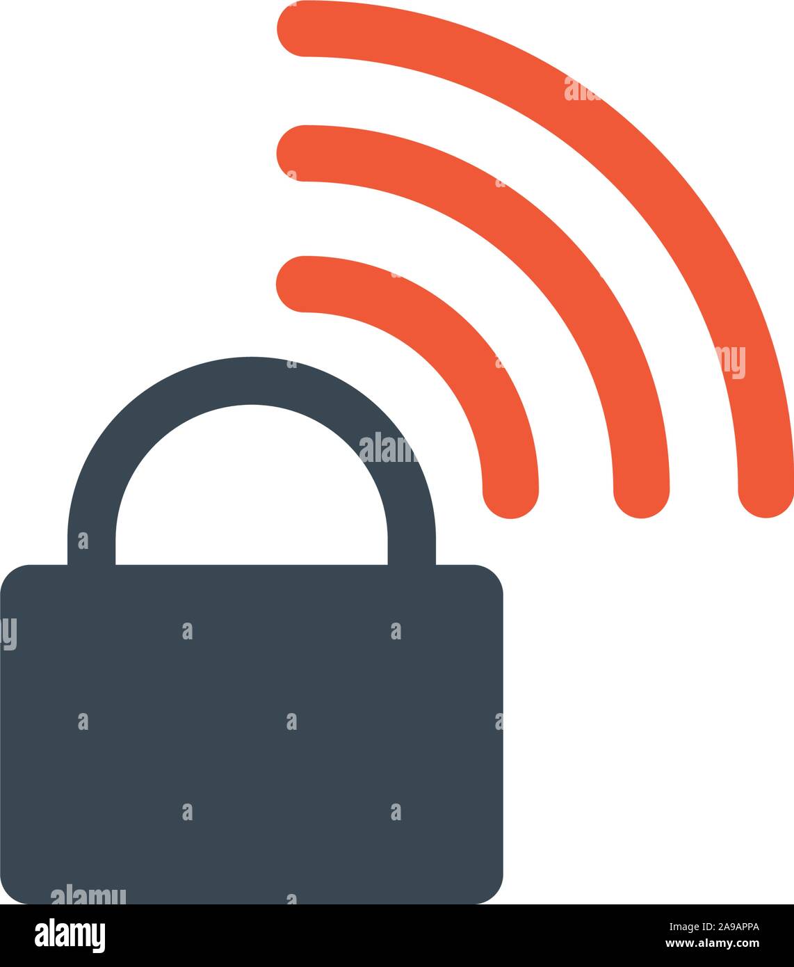 Wireless remote lockunlock system. Lock and wifi symbol for devices ...