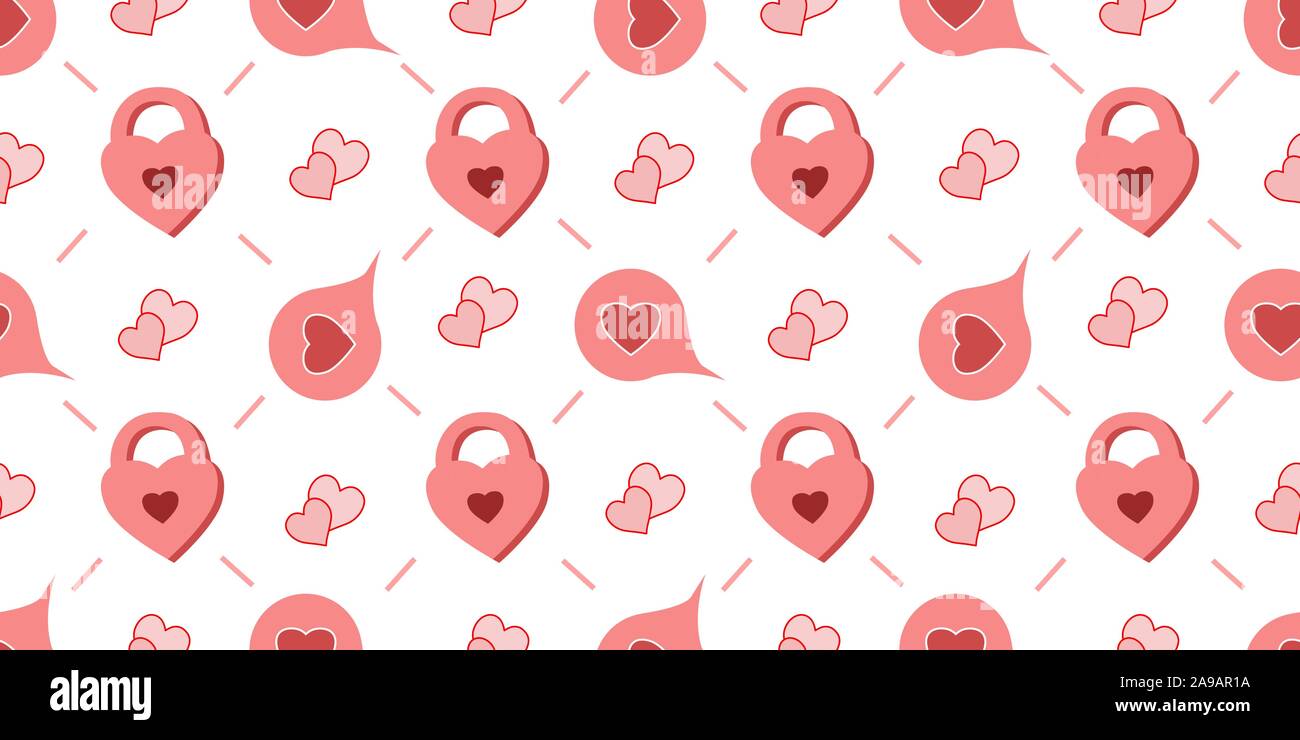 Seamless Pattern For Valentine's Day. The 14th of February. St ...