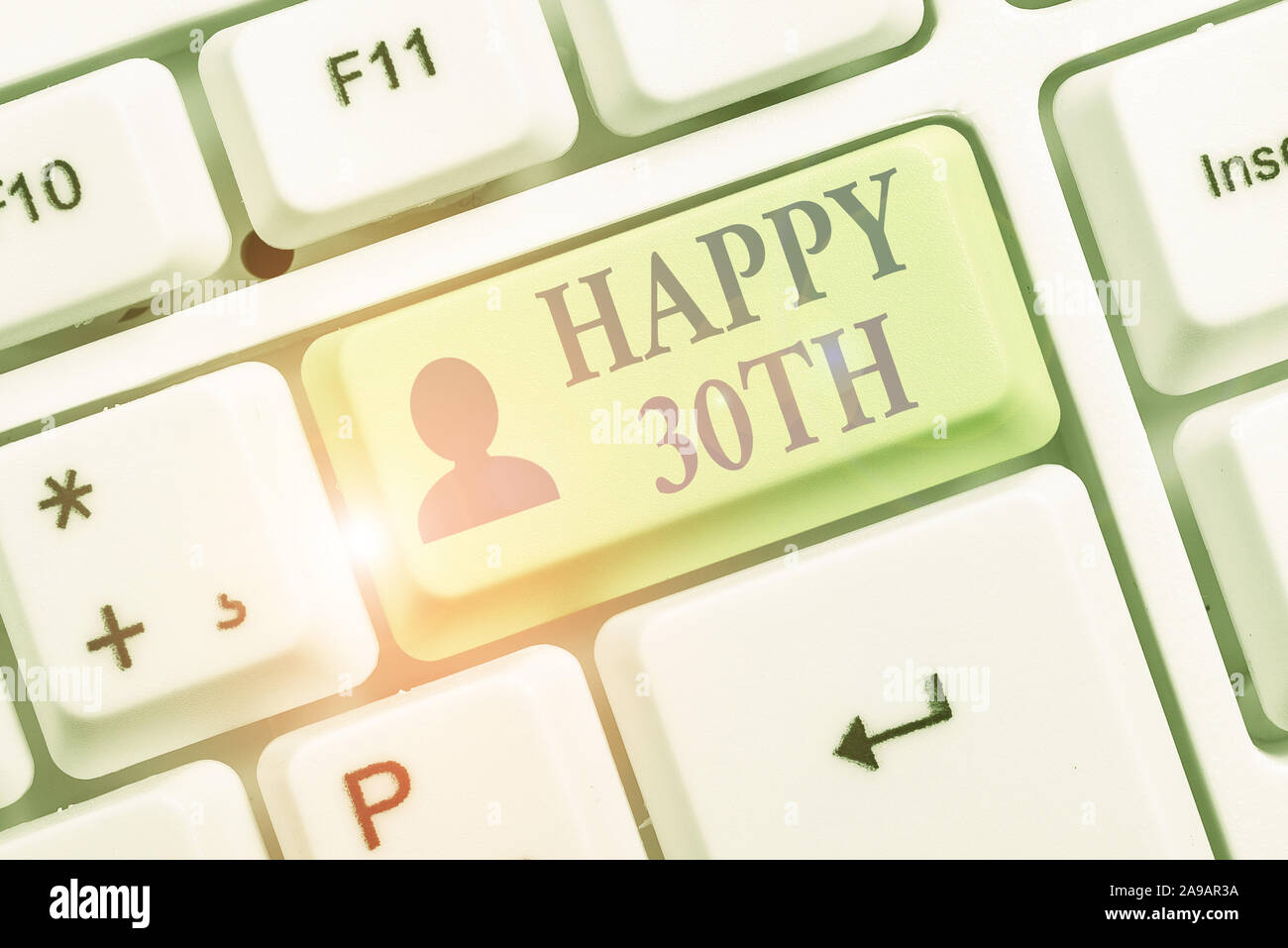 Writing note showing Happy 30Th. Business concept for a joyful occasion ...