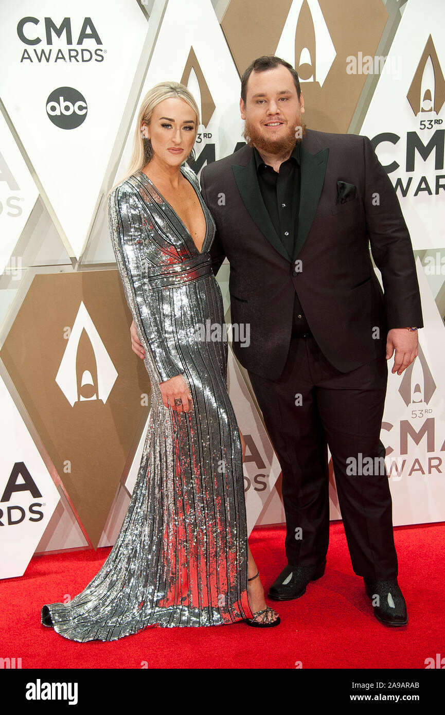 Nov.13, 2019 - Nashville, Tennessee; USA - LUKE COMBS arrives at the ...