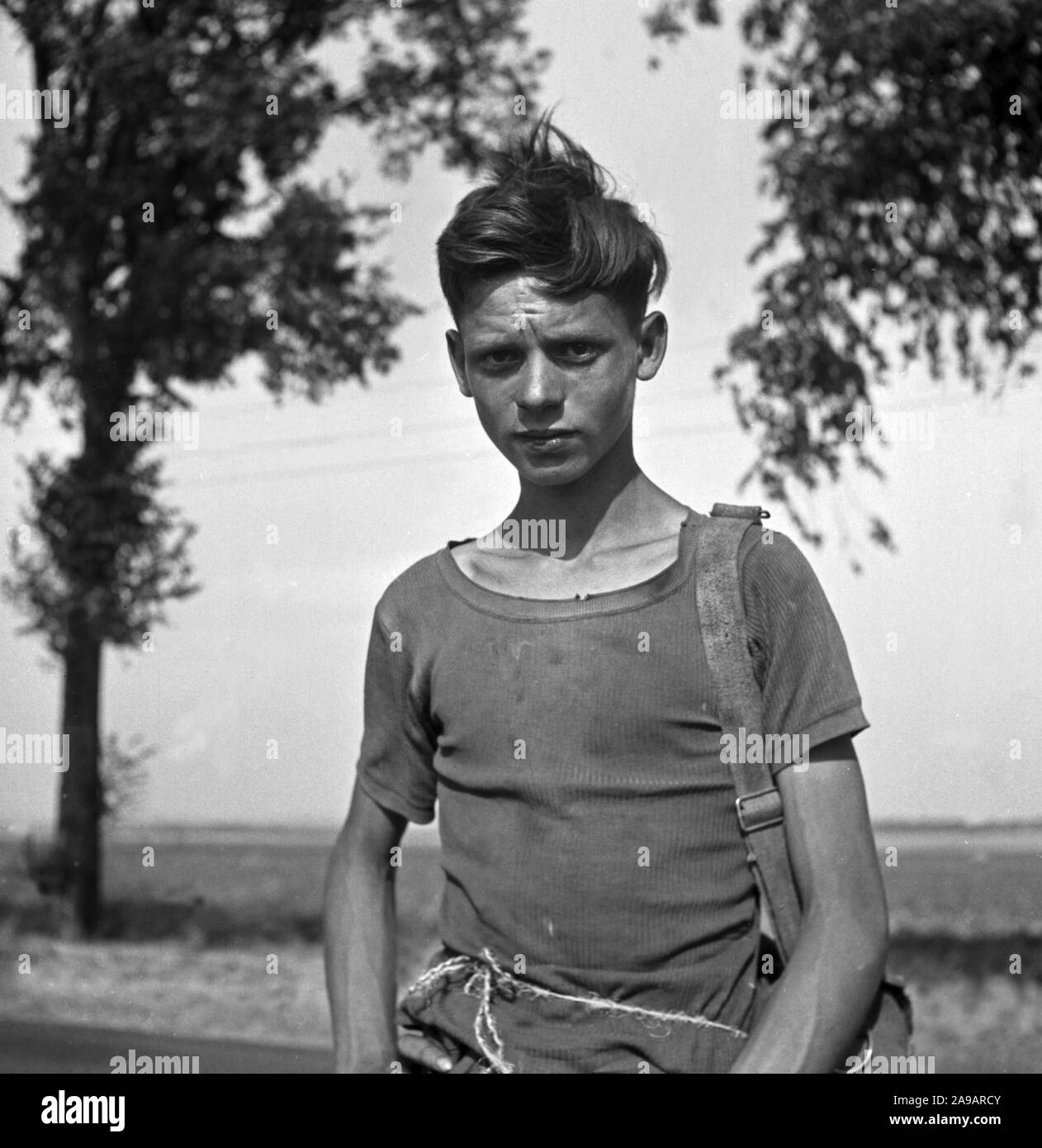 Boy in Spain, near the French border, Spain 1930s Stock Photo - Alamy