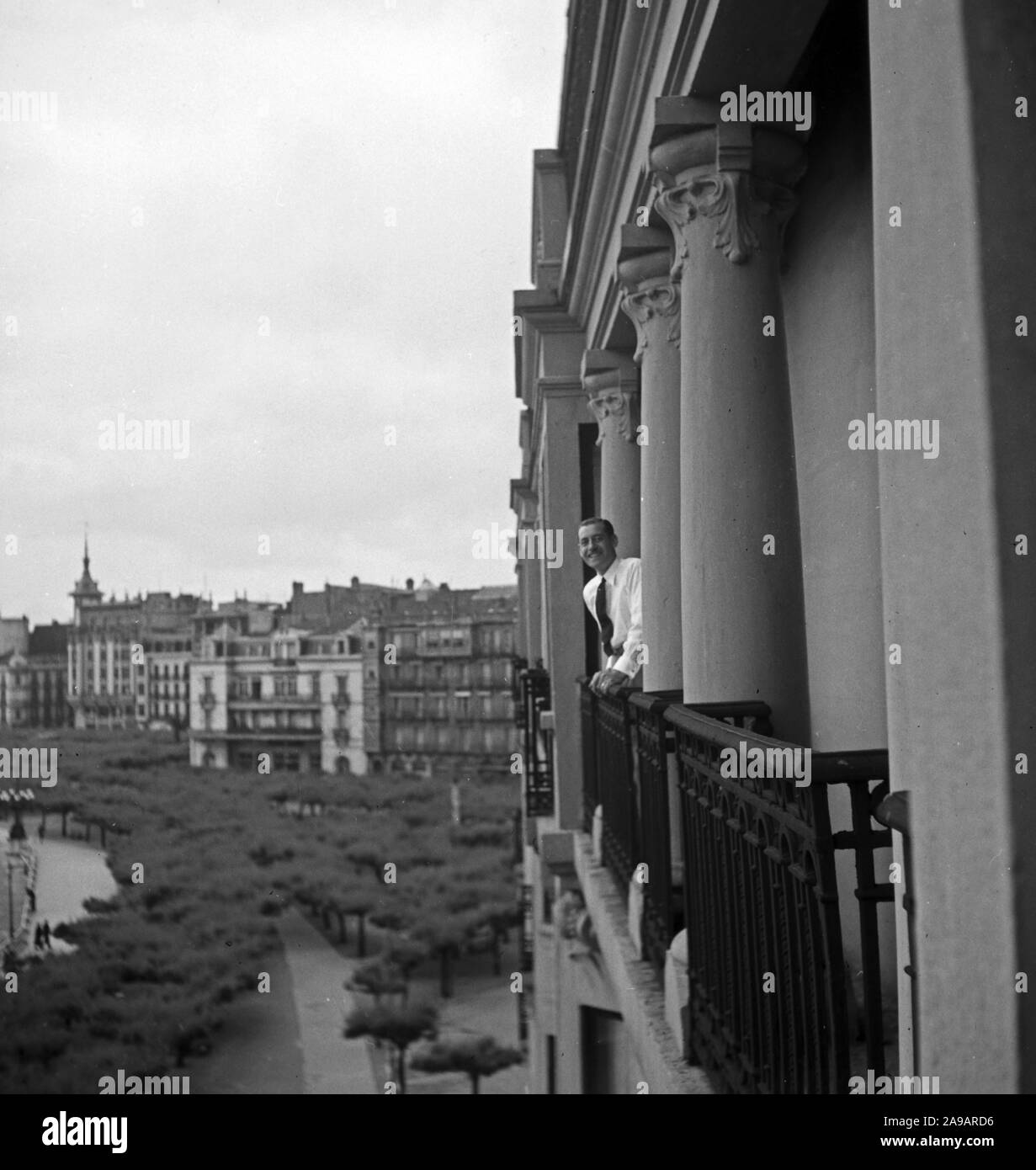 Coast line at San Sebastian, Spain 1930s Stock Photo - Alamy