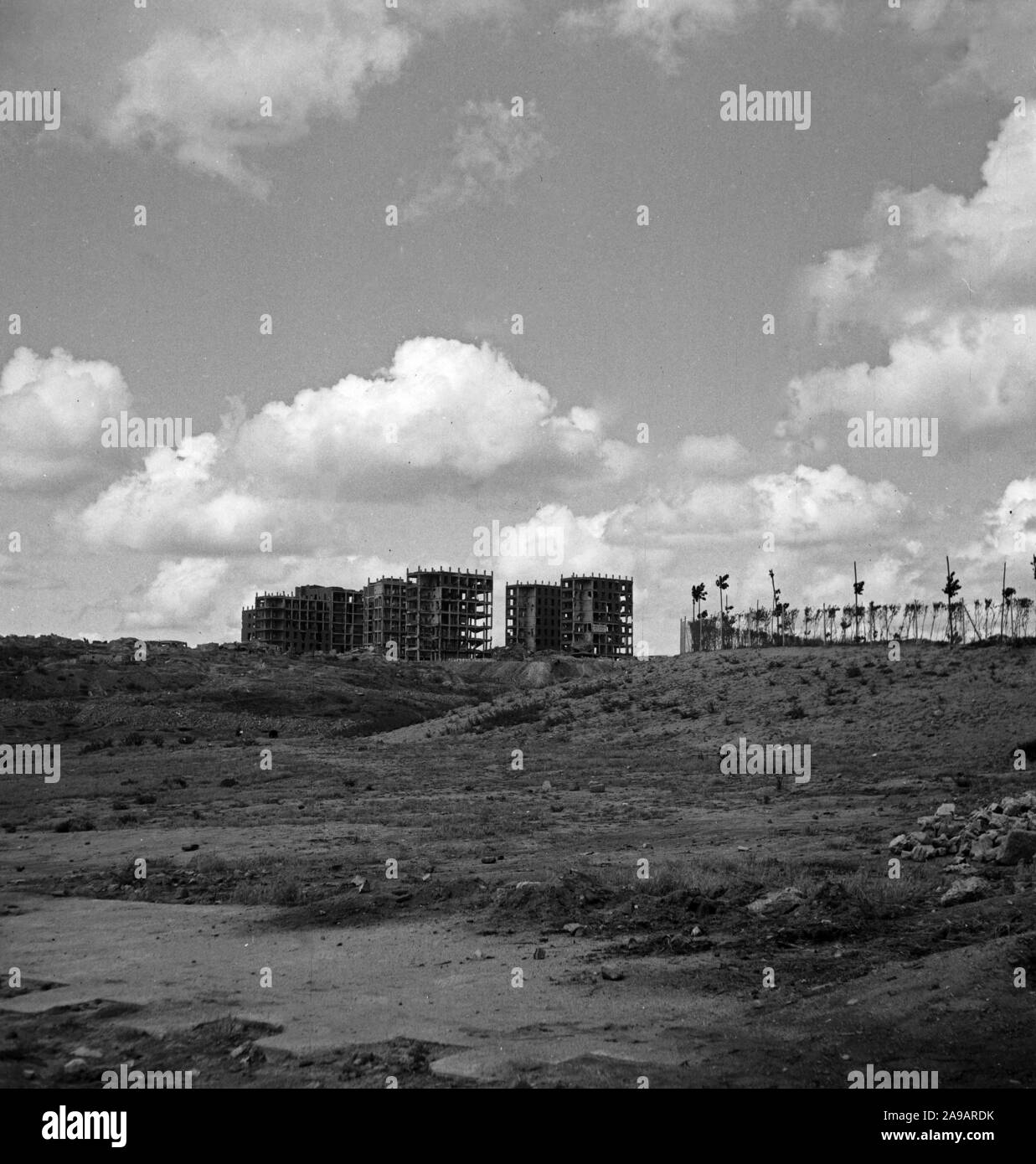 New houses being built, Spain 1930s Stock Photo - Alamy