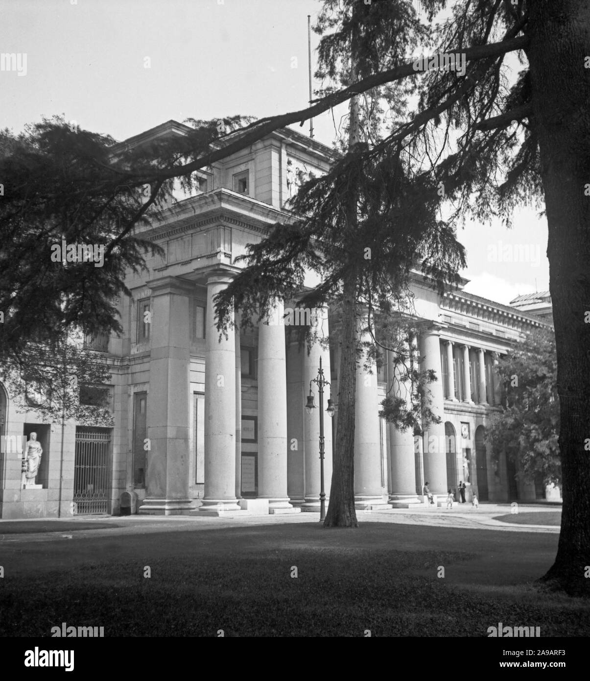 Entrance to the Prado museum at Madrid, Spain 1930s Stock Photo - Alamy
