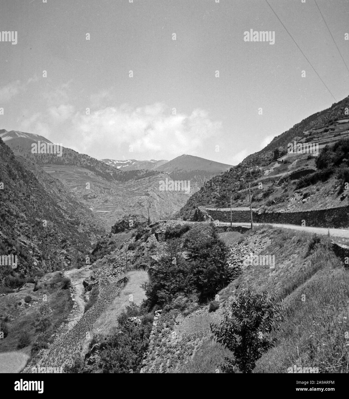 Scenic view into the valley, 1930s Stock Photo - Alamy
