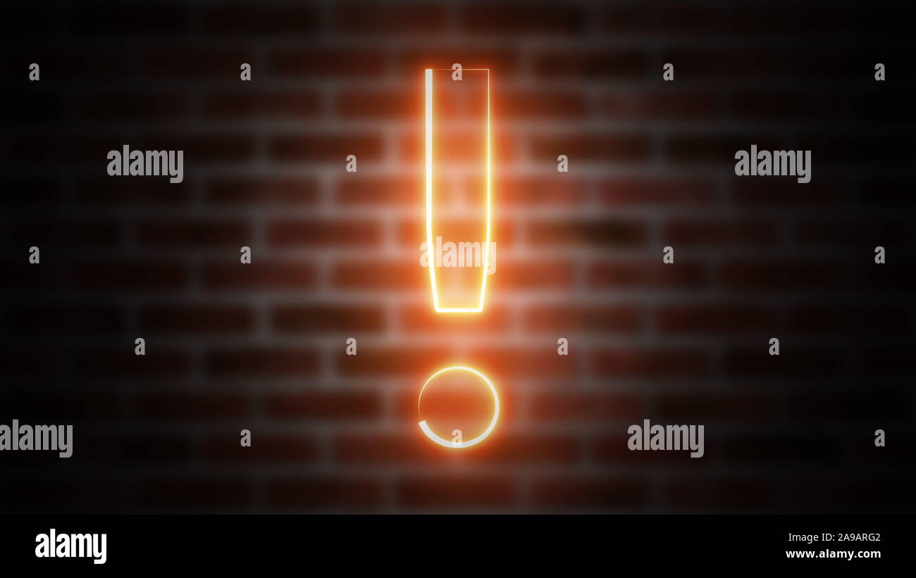 Glowing exclamation mark symbol on hi-res stock photography and images ...