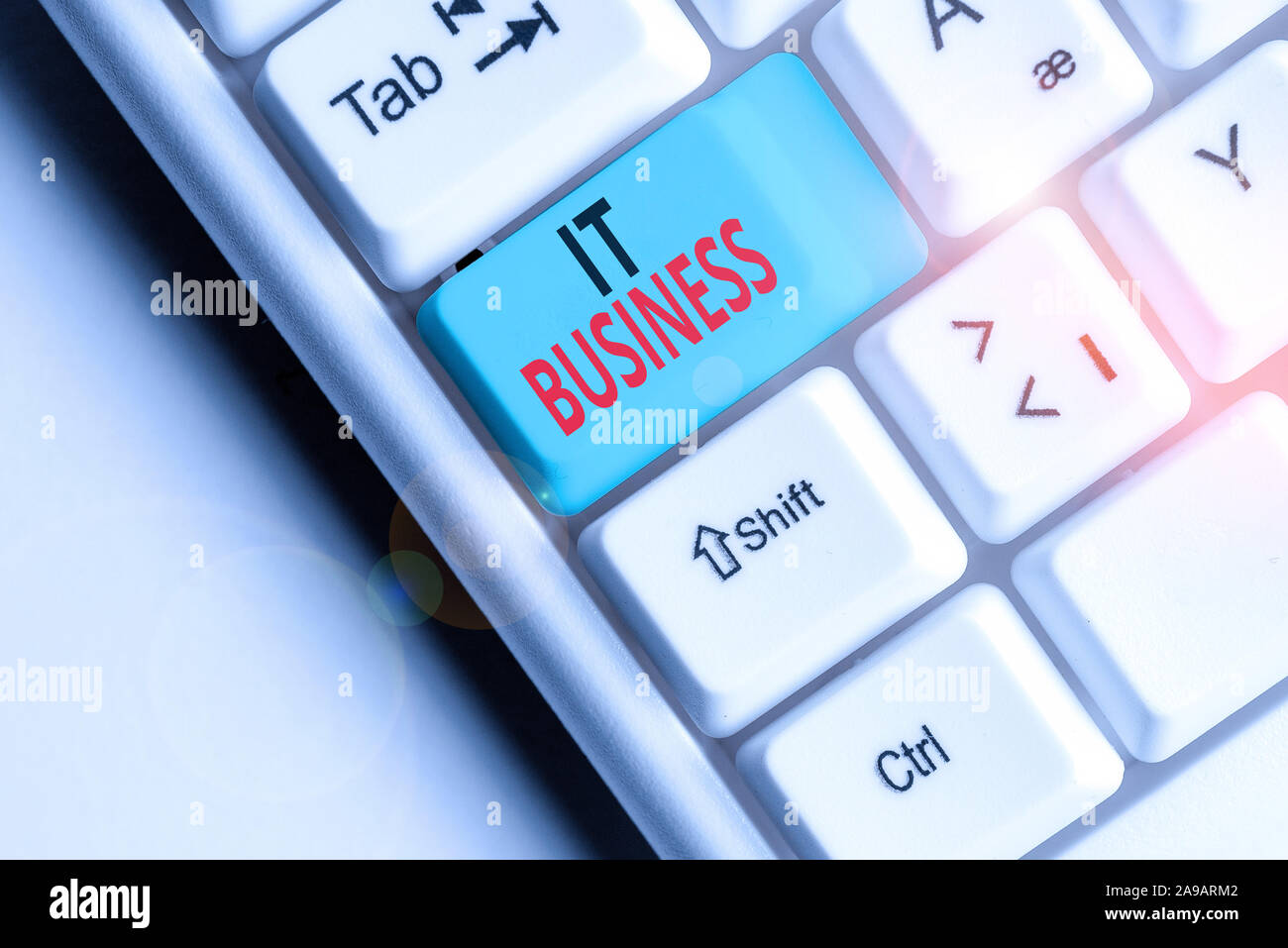 Writing note showing It Business. Business concept for organization ...