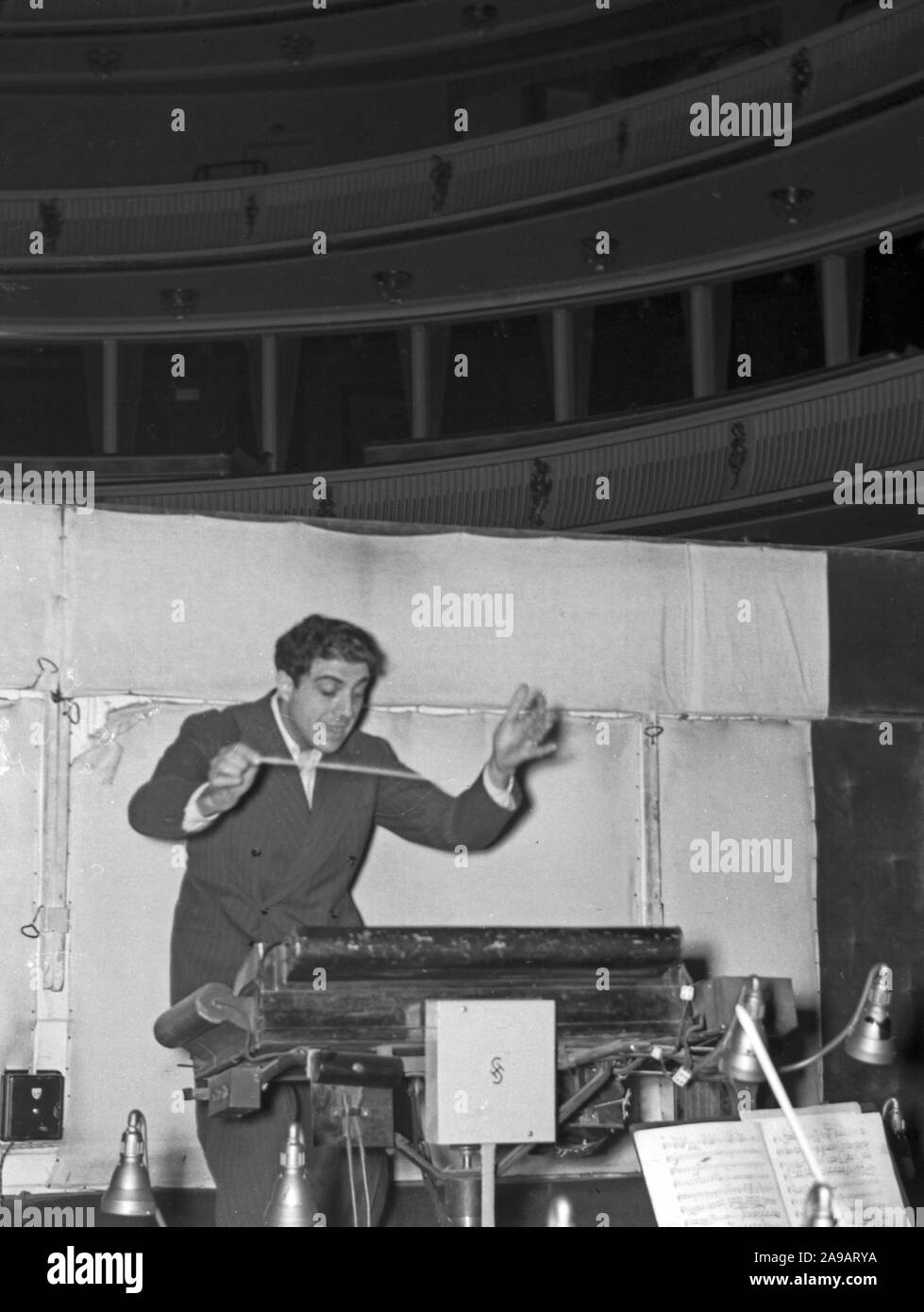 Preparing an opera performance, Germany 1940s Stock Photo - Alamy