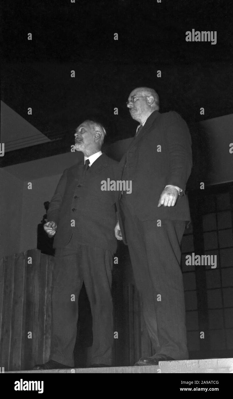 Ludwig Prandtl (left), director of the aerodynamic research centre at ...