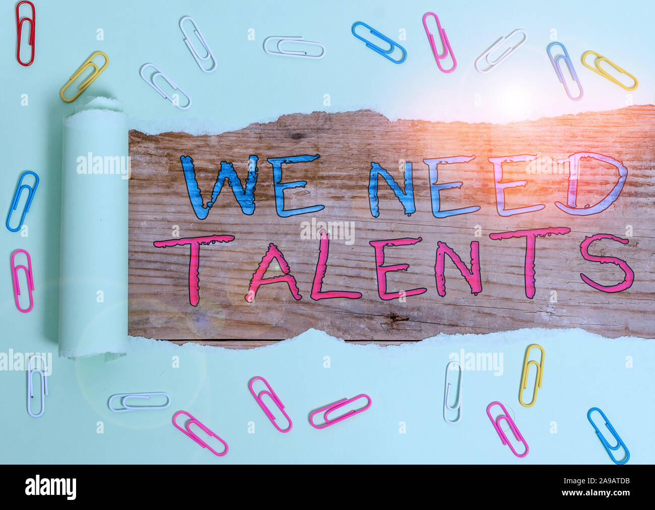 Writing note showing We Need Talents. Business concept for new ...